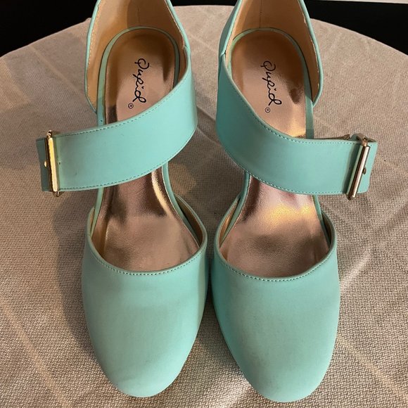 Qupid | Shoes | Qupid Mint Heels | Poshmark